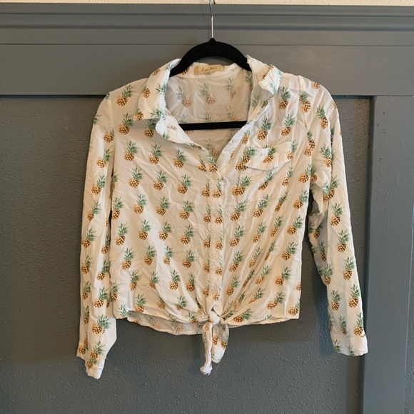 Love Notes | Tops | Pineapple Blouse | Poshmark